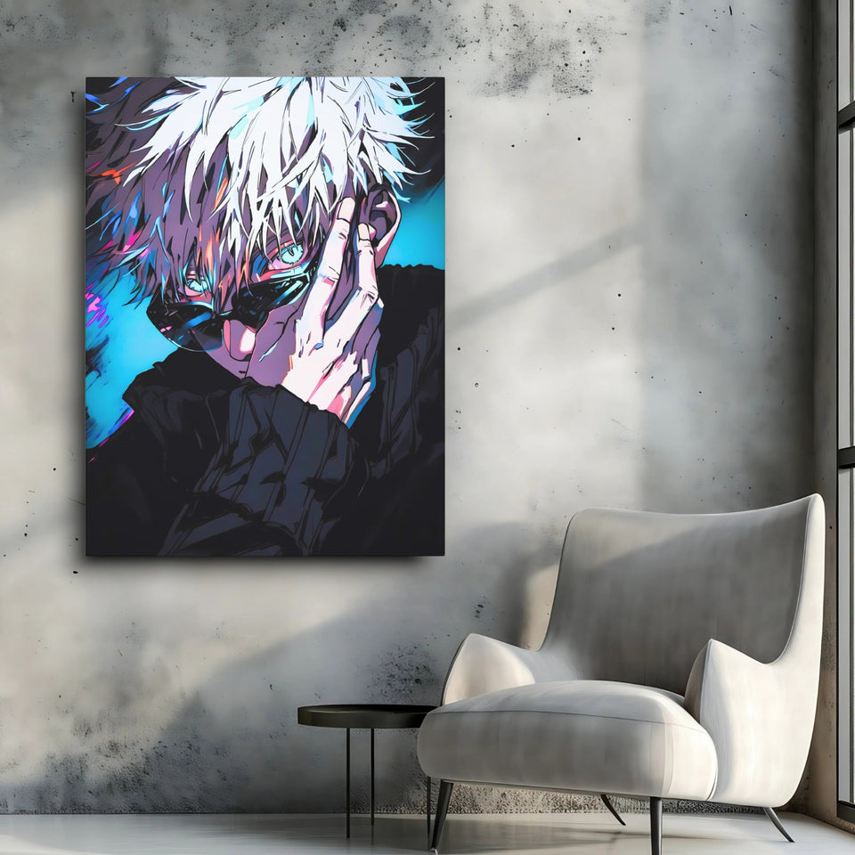 Blue Eyes (Satoru-Gojo) Anime" Canvas Wall Art