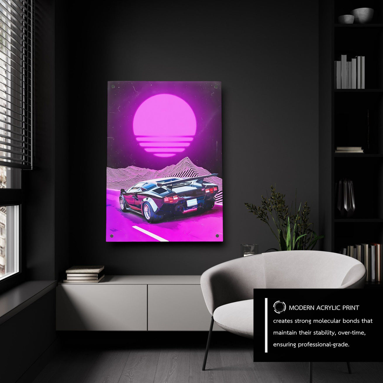 Retrowave Drive Neon (Purple) Wall Art – Gleam Wall Decor