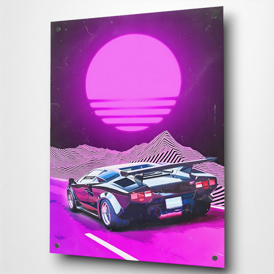 Retrowave Drive Neon (Purple) Wall Art – Gleam Wall Decor
