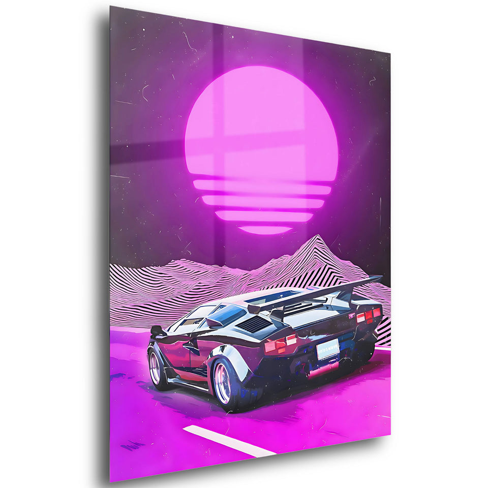 Retrowave Drive Neon (Purple) Wall Art – Gleam Wall Decor